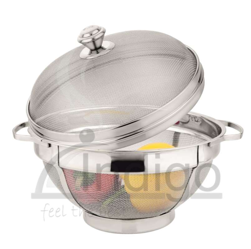 MESH COLANDER WITH COVER – Indigo Metalware LLP